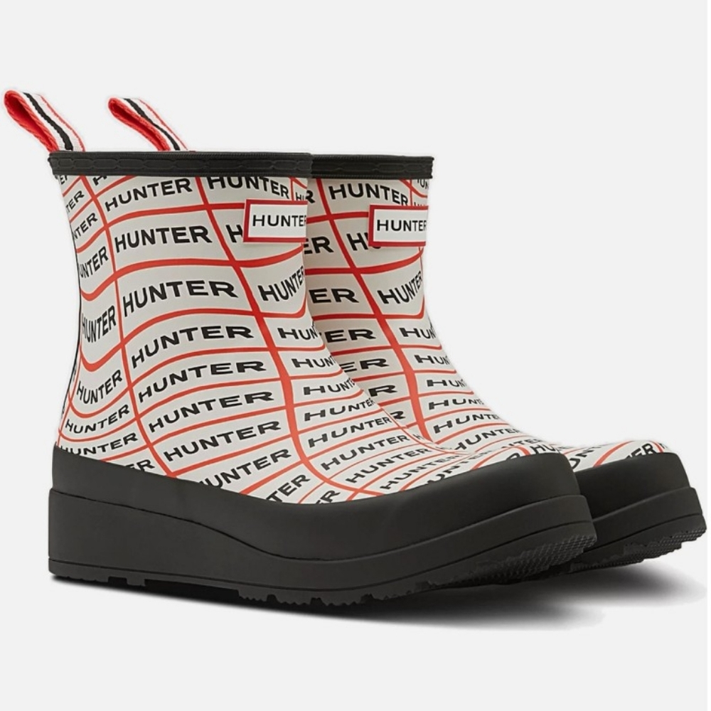 Hunter Original Play Sonic Logo Wedge Rain Boots 8 - Gem